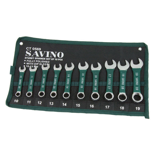 CT0569 - 10pc Stubby Comination Spanner Set 10-19mm — Neilsen Tools