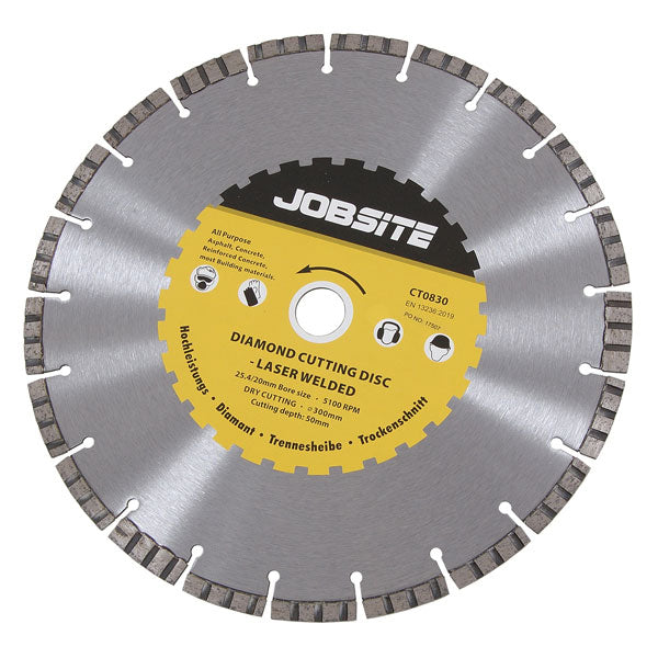 CT0830 - 300mm Laser Welded Diamond Cutting Disc — Neilsen Tools
