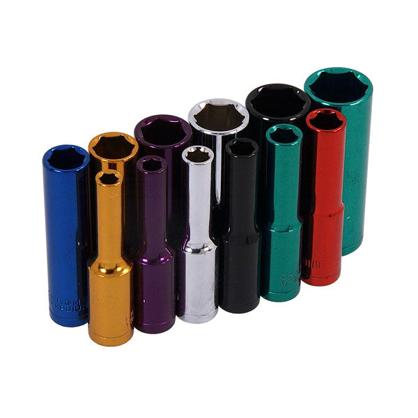 CT0906 - 12pc 1/4in DR Deep Wall Drive Socket Set — Neilsen Tools