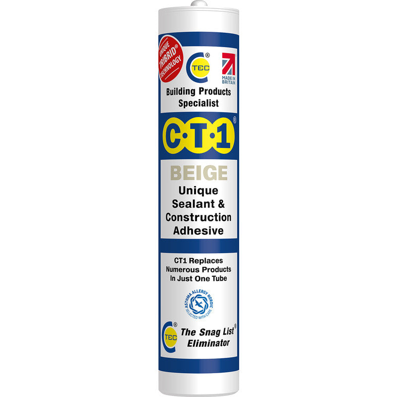 CT1 Adhesive & Sealant 290ml Beige (535906) — Neilsen Tools