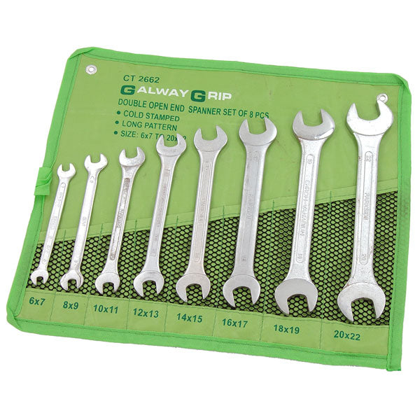 CT2662 - 8pc Cold Stamp Double Open End Spanner — Neilsen Tools