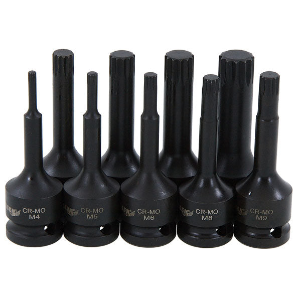 CT3531 - 9pc Impact Spline Bit Set — Neilsen Tools
