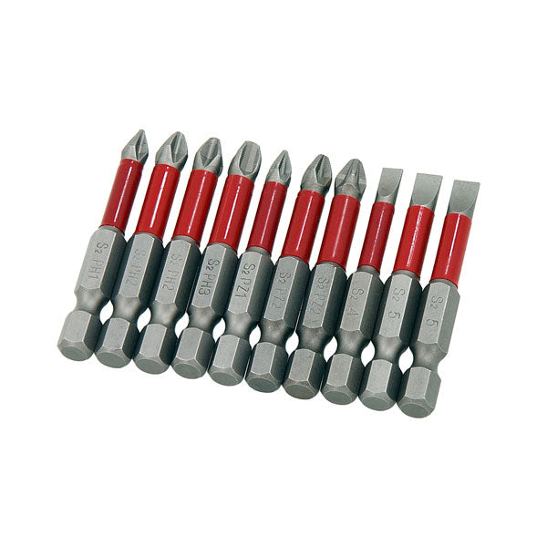 CT4367 - 10pc 50mm Non-Slip Screwdriver Bit Set — Neilsen Tools