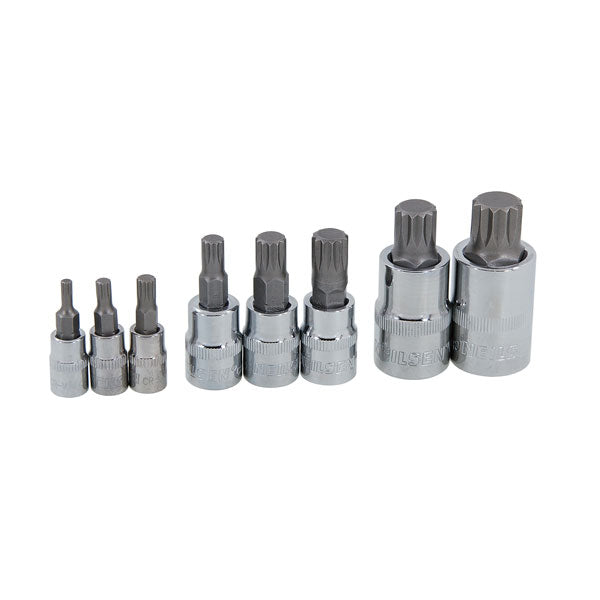 CT4803 - 8pc 1/4in & 3/8in Spline Bit Set — Neilsen Tools