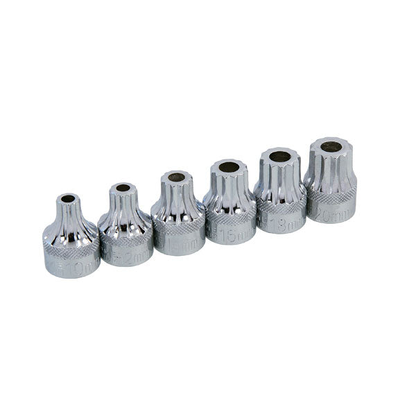 CT4957 - 6pc 1/2in DR Spline Bit Set — Neilsen Tools