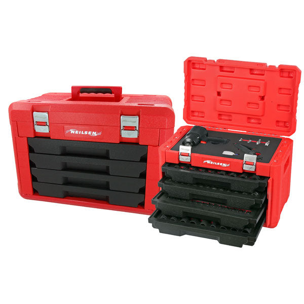 CT6001 - 145pc Impact Socket Set With 4 Drawer Tool Box — Neilsen Tools