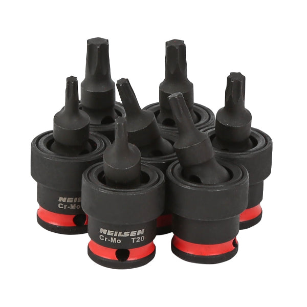 CT6016 - 7pc Universal Star Bit Driver Impact Socket 3/8inch DR ...