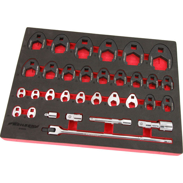 CT6033 - 32pc Crow Foot Wrench Set 3/8" 1/2" 3/4" — Neilsen Tools