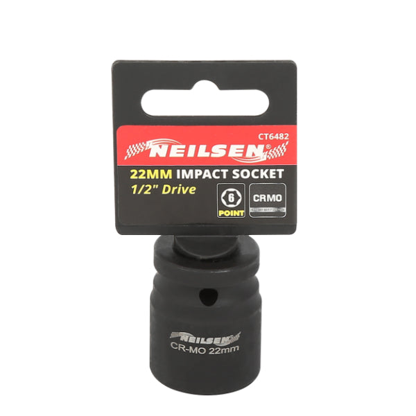 CT6482 - Impact Socket - 22mm 1/2 Inch Drive — Neilsen Tools