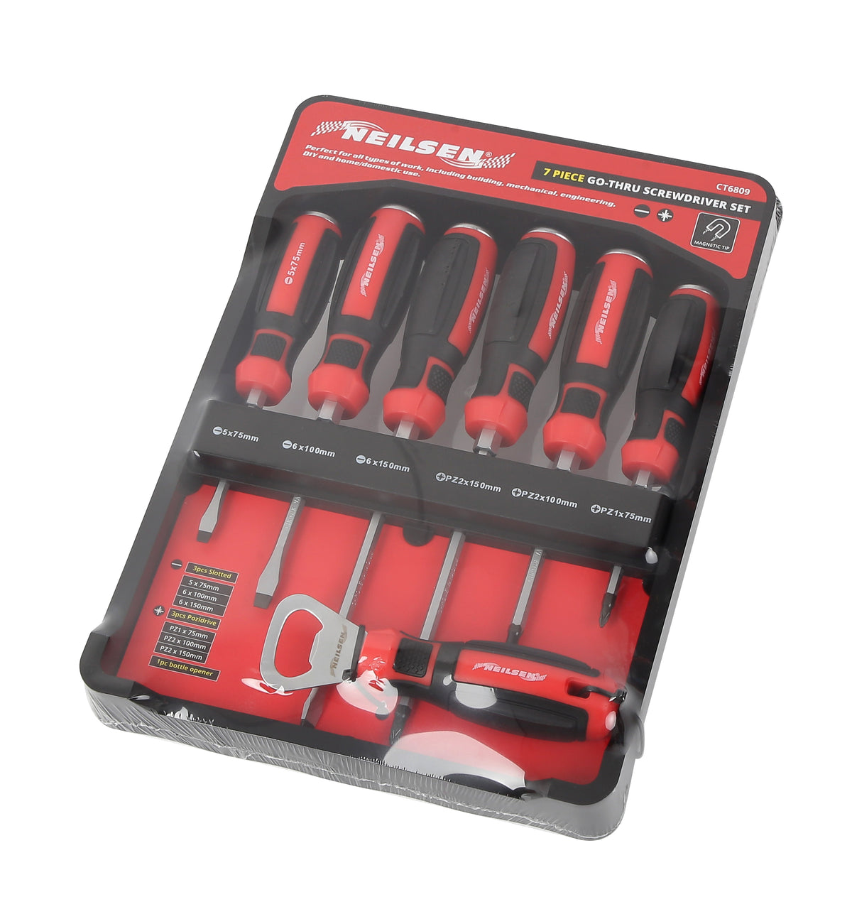CT6809 - 7pc GO-THRU Screwdriver Set — Neilsen Tools