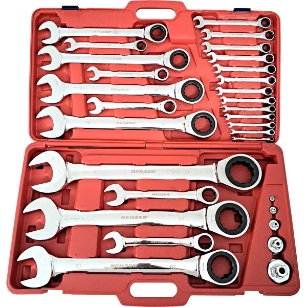 CT6868 - 30pc Ratcheting Combination Wrench Set 6-60mm — Neilsen Tools