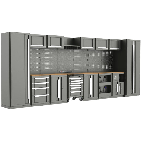 CT6944 - 42pc Workshop Storage System With Wooden Worktop — Neilsen Tools