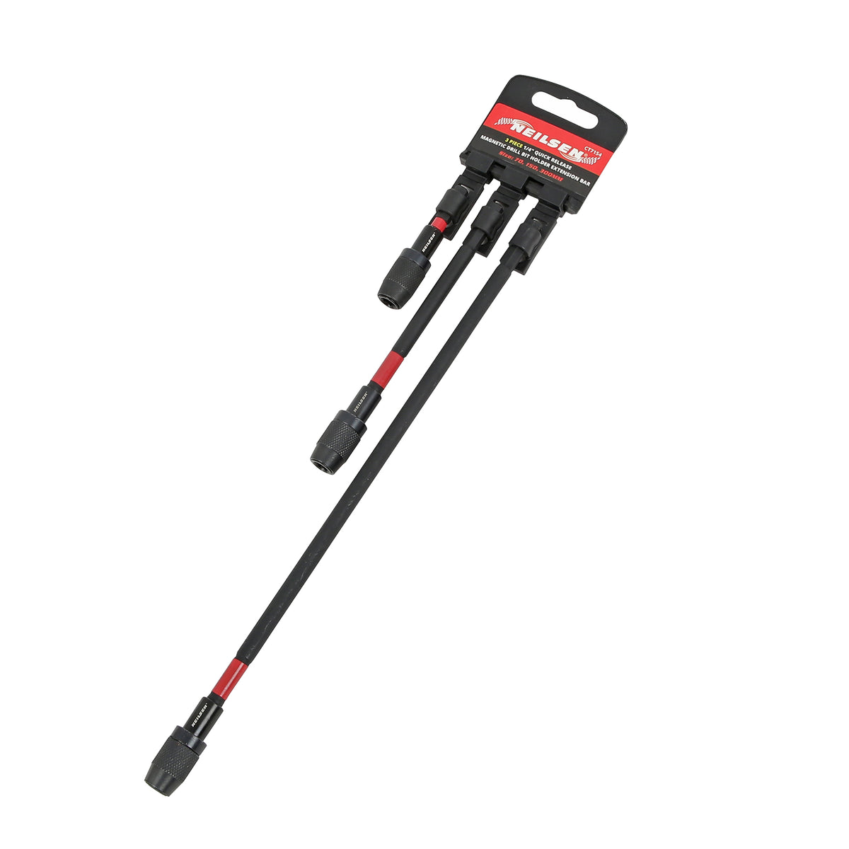 CT7154 - 3pc 1/4 Inch Quick Release Magnetic Drill Bit Holder Extensio ...