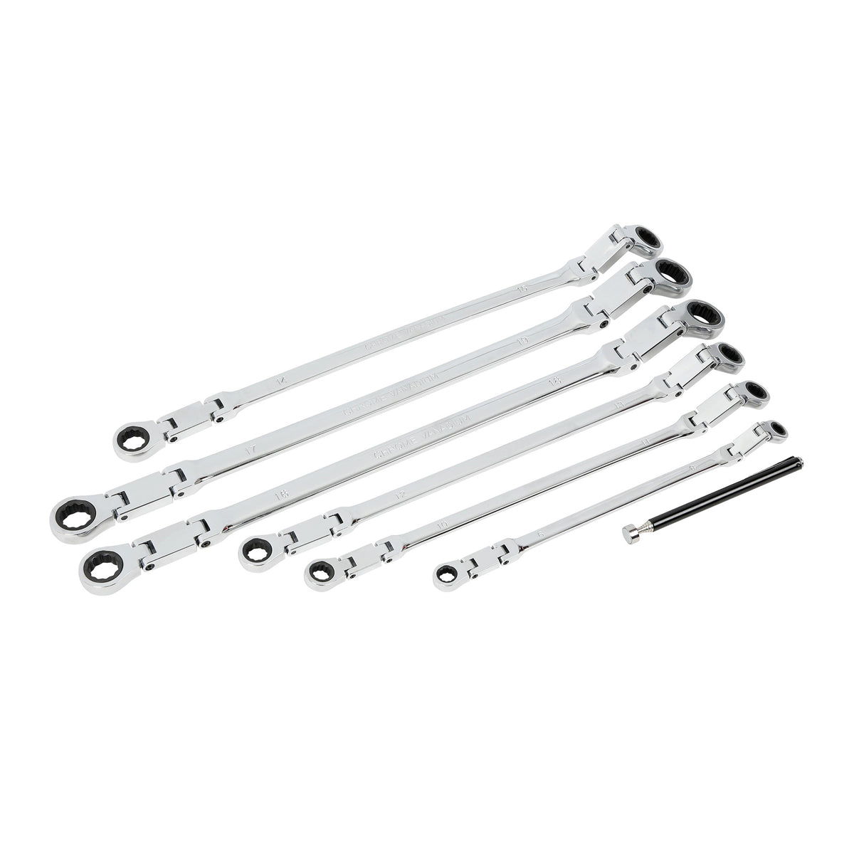 CT7155 - 7pc Extra Long Double Joint Flexible Head Ratchet Wrench With ...