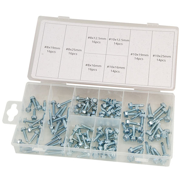 CT1635 - 120pc Hex Head Self Drill Screw Set - Assorted — Neilsen Tools