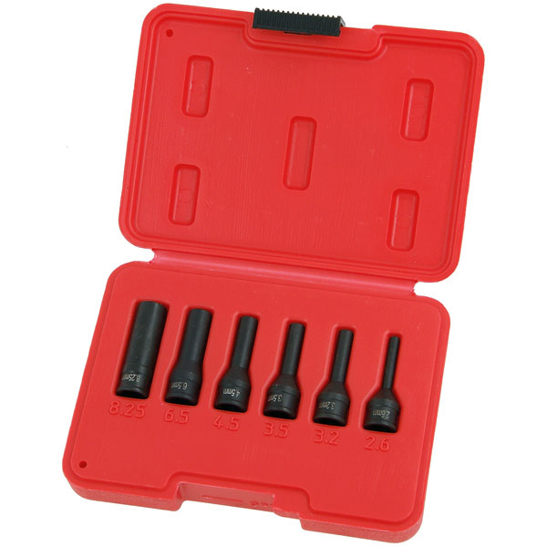 CT4360 - 6pc 1/4in DR Glow Plug Electrode Socket Set — Neilsen Tools