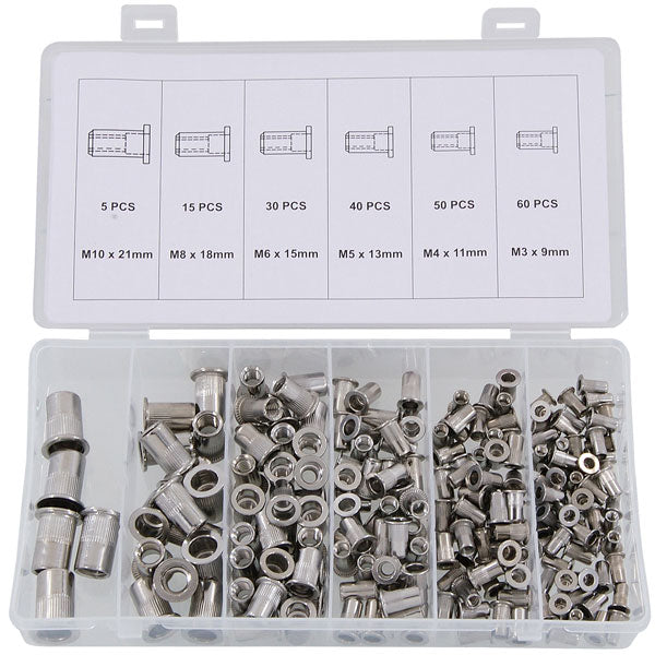 CT5695 - 200pc Nut Rivet Set - Assorted — Neilsen Tools